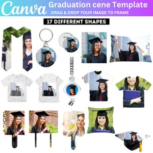 Canva Graduation Gift Set Mockup Bundle, Graduation Canva Mockup for ...