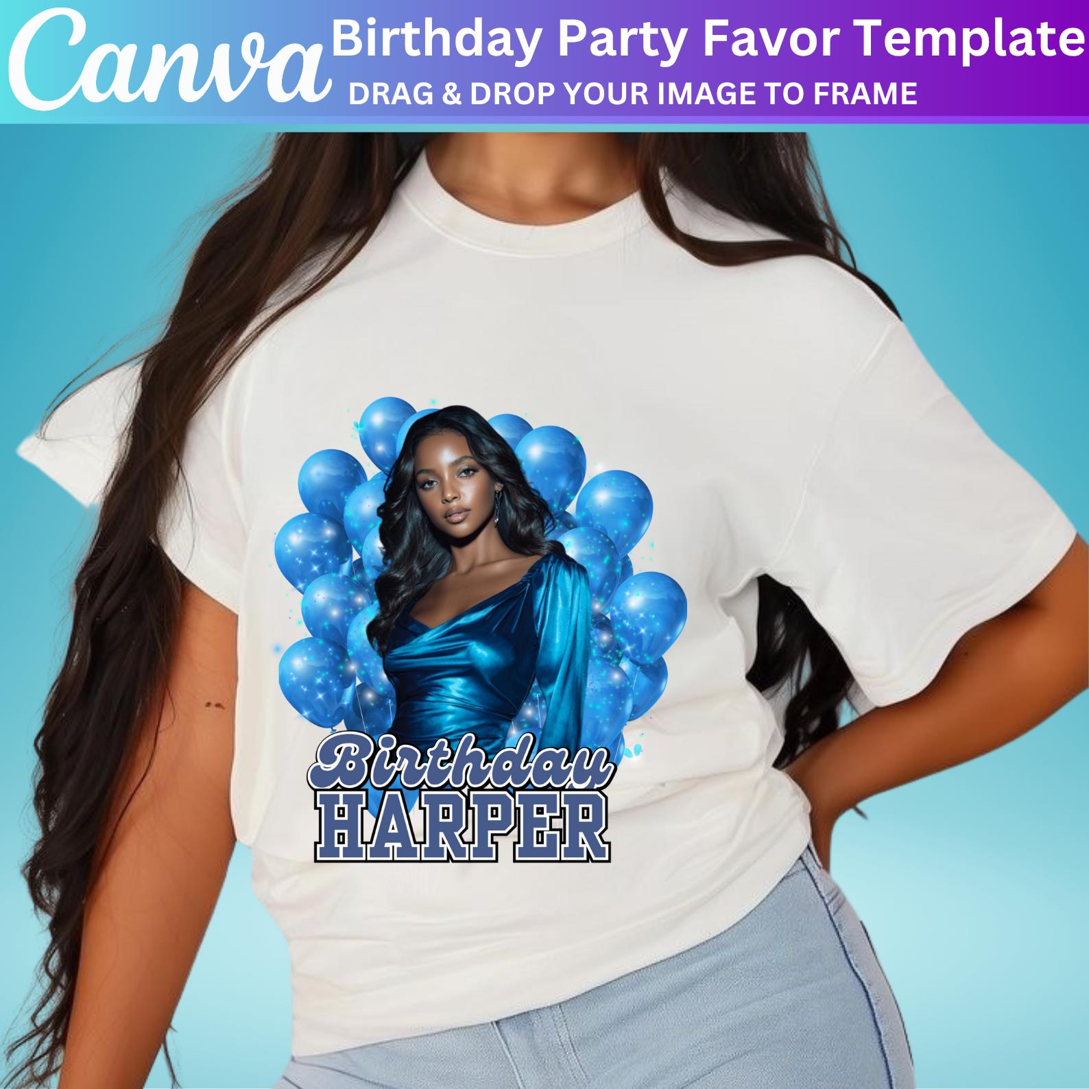 Blue Birthday Party Pack Bundle, Canva Editable Birthday SZN Party ...