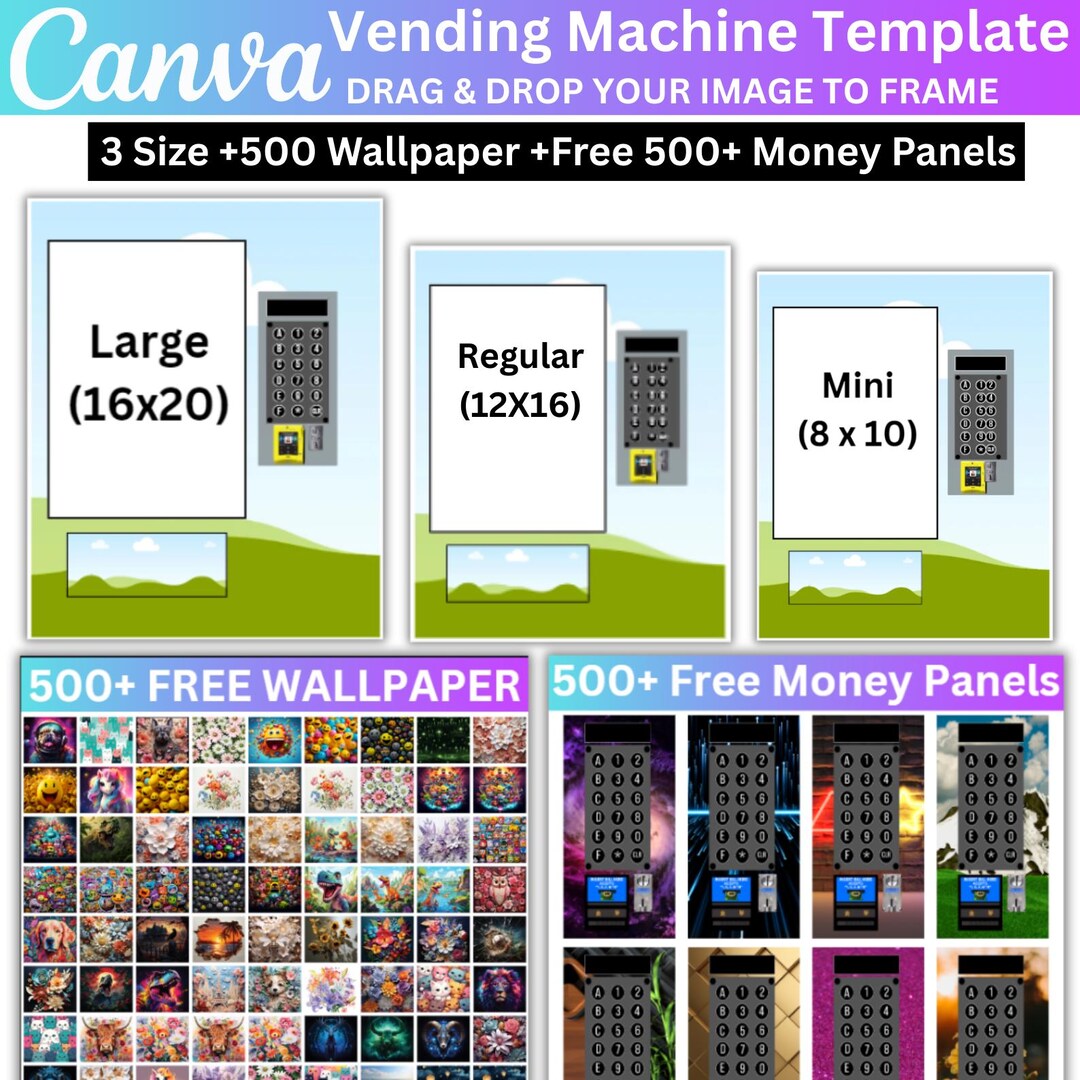 Vending Machine Canva Editable Template, Vending Business Canva ...