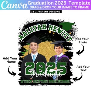 Class of 2025 Graduation Template Bundle, Senior 2025 Canva Template ...