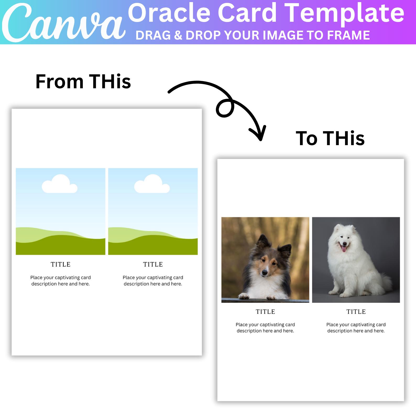 Oracle Card Canva Template, Editable Affirmation Cards Template, Tarot ...