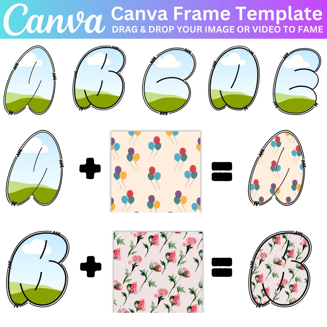Canva Doodle Alphabet Frame Template, Customizable Doodle Alphabet for ...
