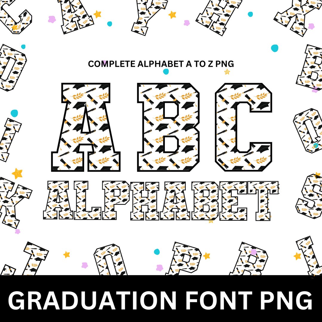 Graduation Font Png, Class of 2024, Graduation Announcement Party Decor ...