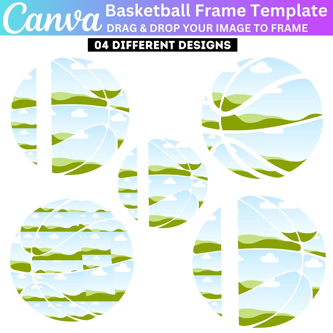 Basketball Canva Editable Template, Basketball Frame Design, Sports ...