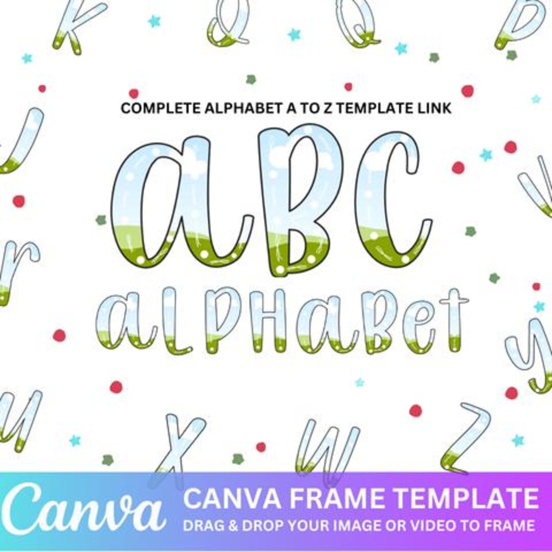 Editable Canva Frames Template, Fillable Canva Frame, Block Shadow Font ...