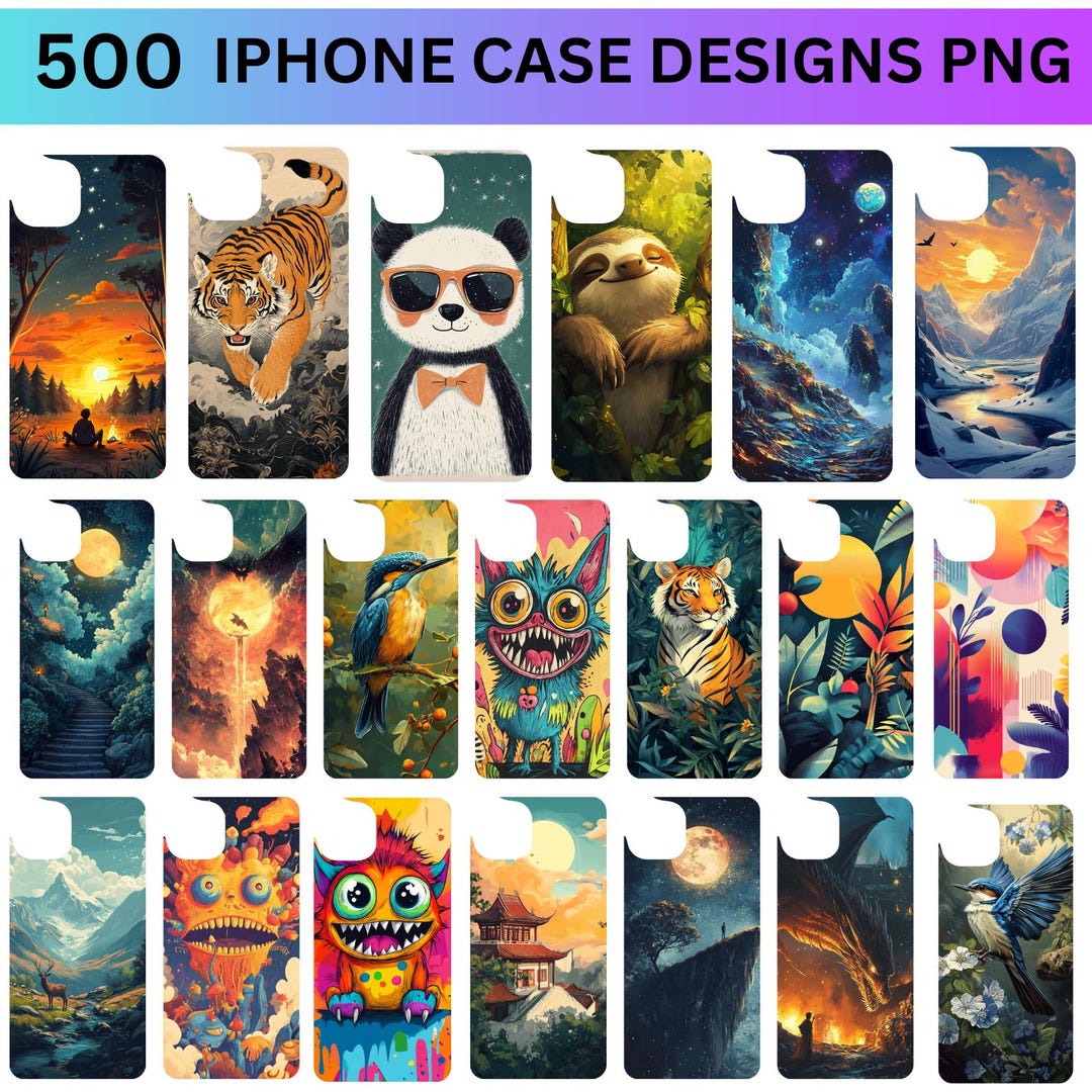 500 Phone Case Template Designs PNG Bundle, Sublimation Template for ...