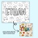 30 Custom Name Coloring Pages, Kids Activity Coloring Pages, 8.5x11 ...