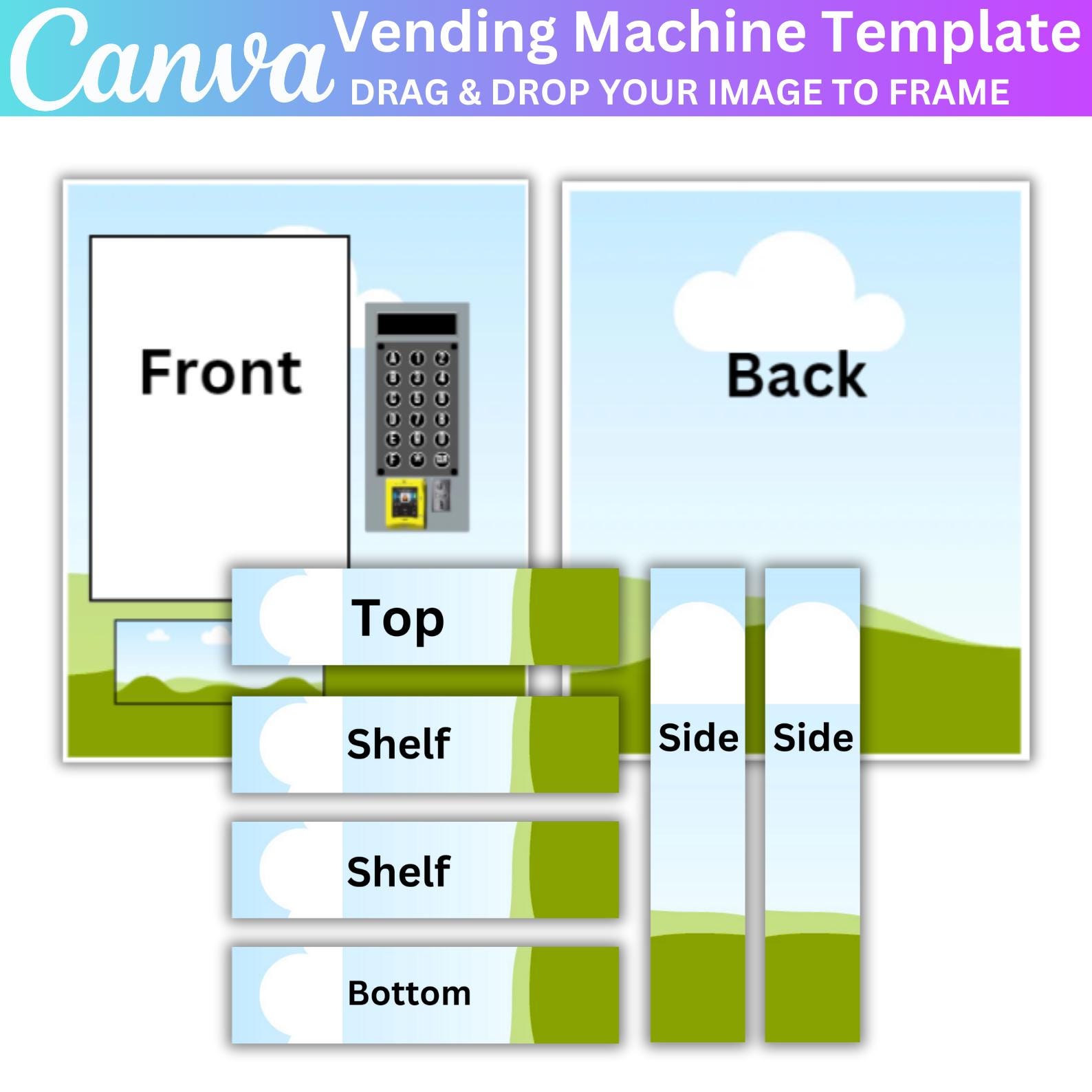 Vending Machine Canva Editable Template, Vending Business Canva ...
