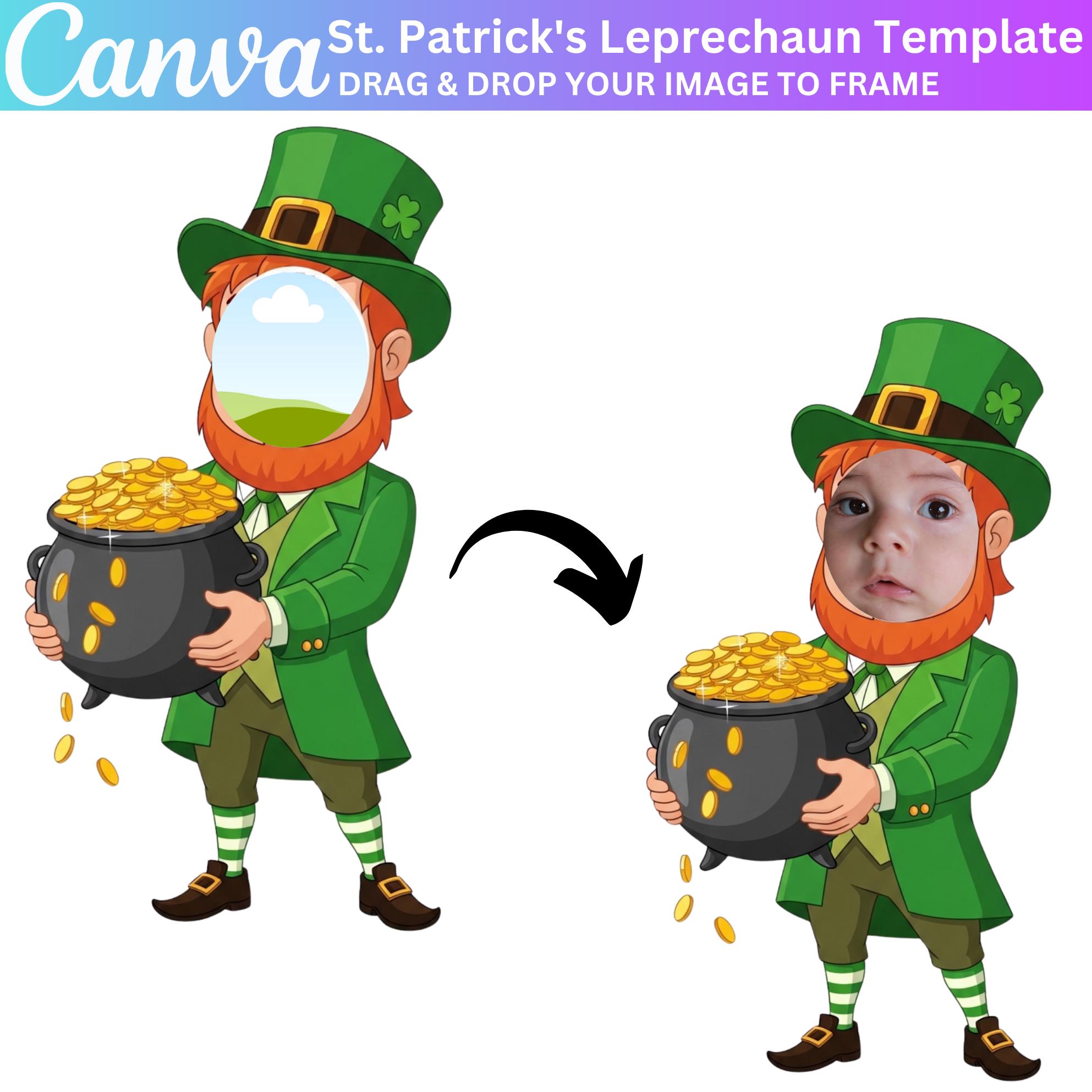 St Patrick’s Day Leprechaun Add Face Bundle, Funny St Paddy Cutouts ...