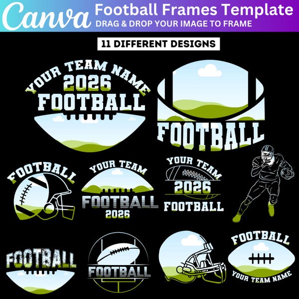 Football Shape Canva - Etsy