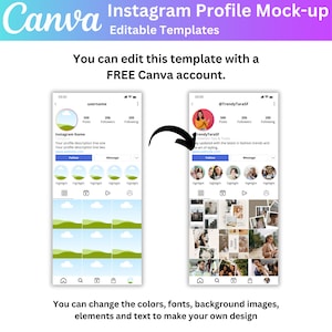 Instagram Profile Mock-up Template, Social Media Instagram Editable ...
