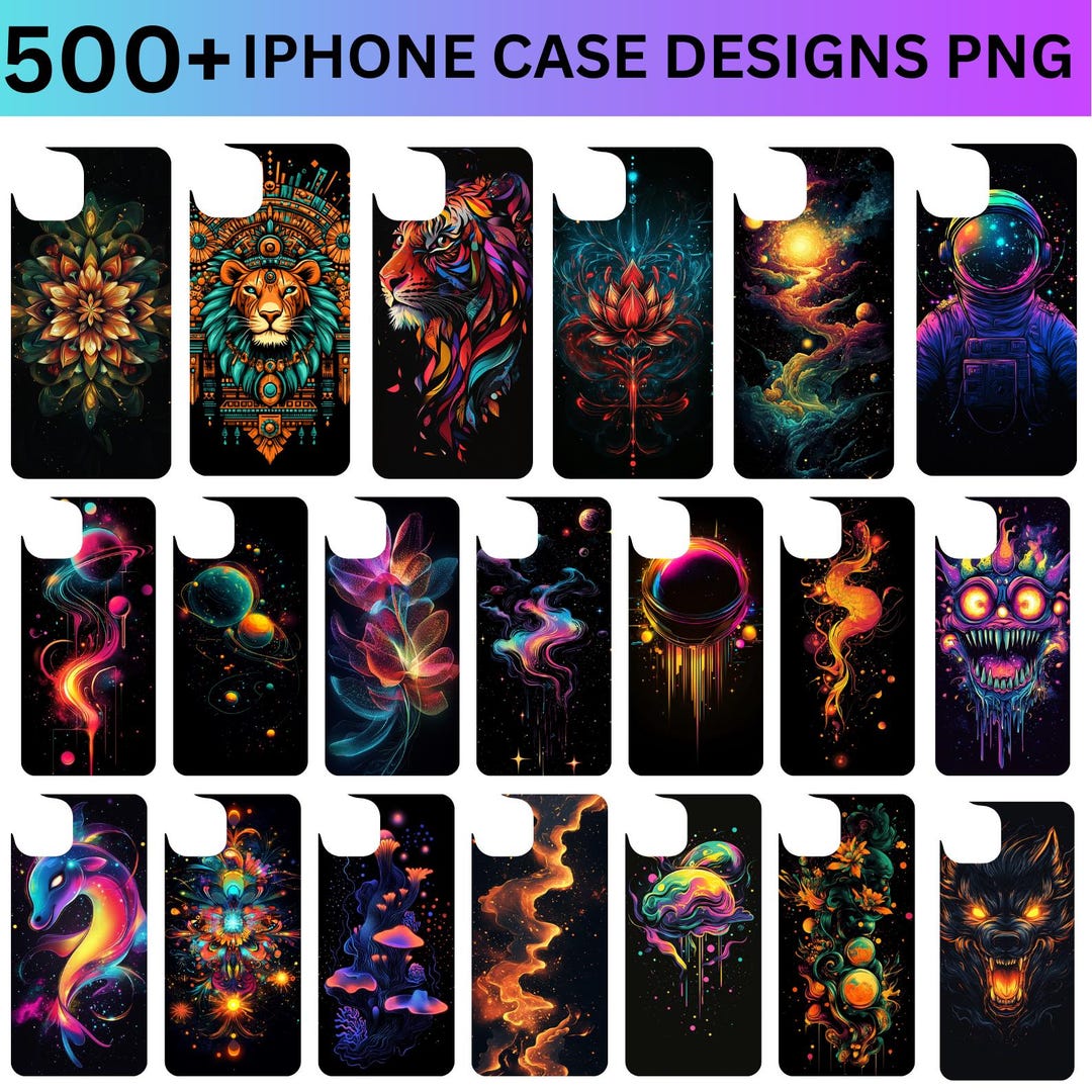 500+ Phone Case Template Designs PNG Bundle, Sublimation Template for ...
