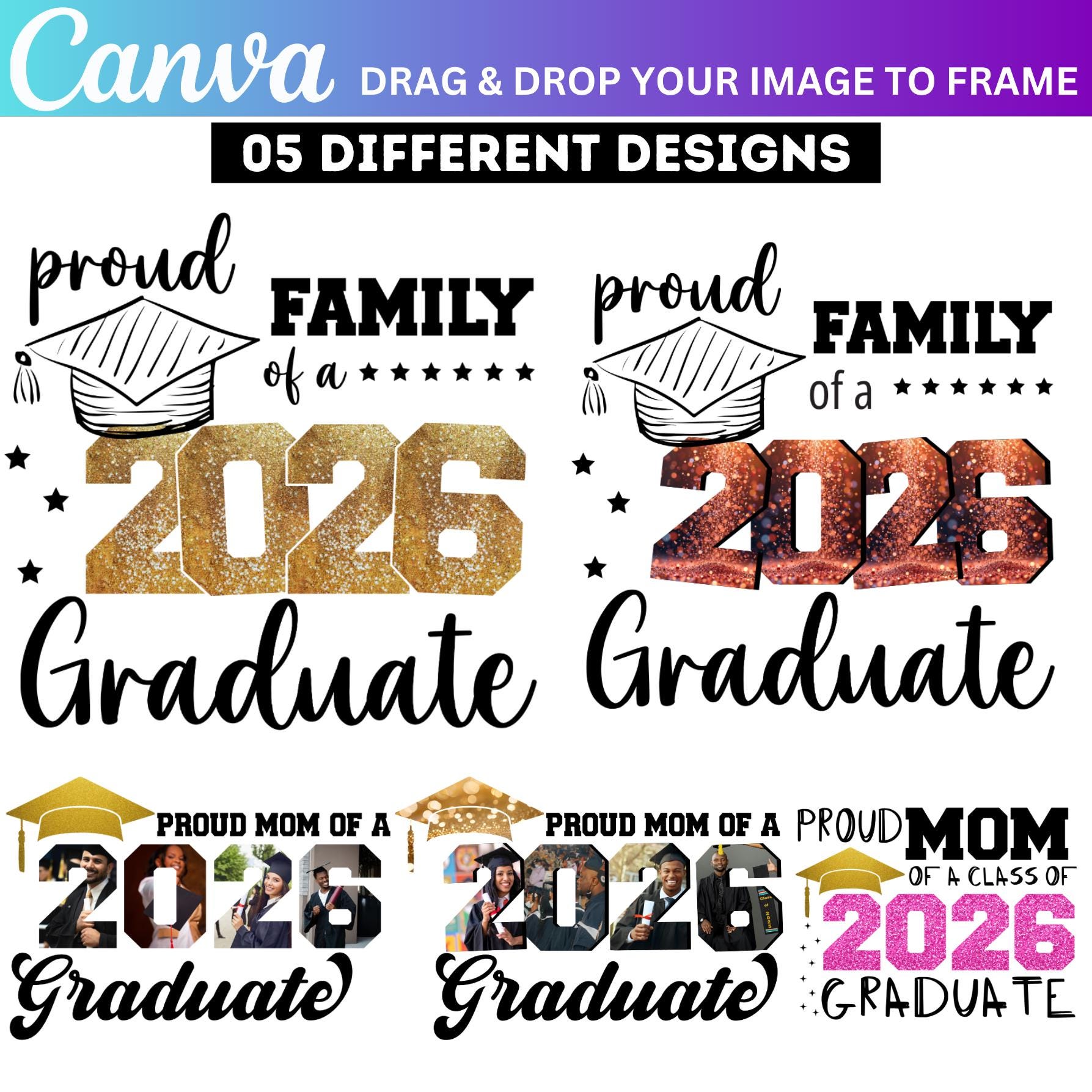 Proud Graduates Family 2026 Template, Graduate Fan, Proud Family Shirt ...