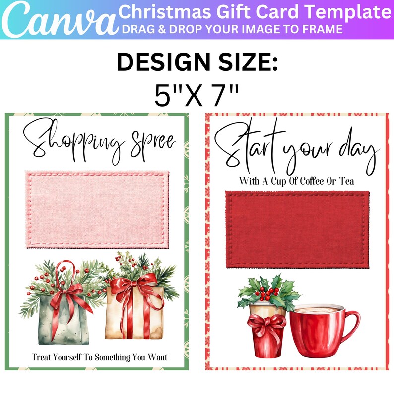 50 Christmas Gift Card Book Template, Printable Christmas Gift Cards ...