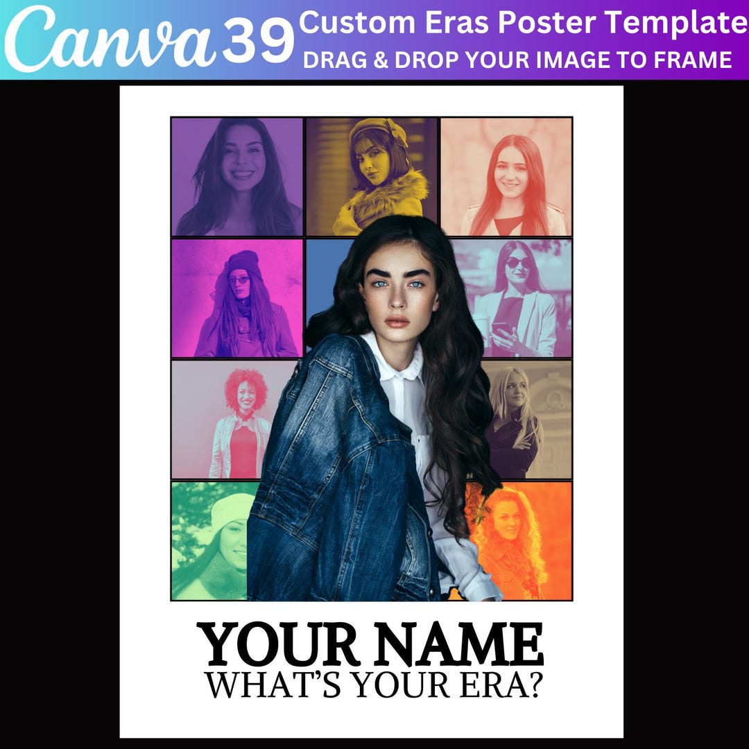 Custom Eras Canva Editable Template, Custom Eras Tour Poster, Canva ...