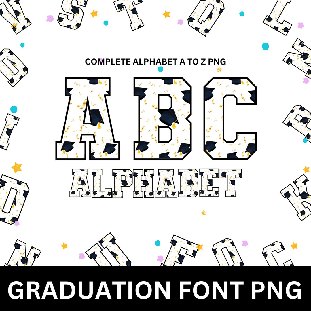Graduation Font Png, Class of 2024, Graduation Announcement Party Decor ...