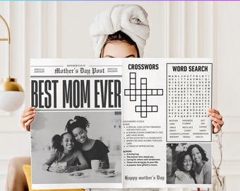 Editable Mother’s Day Newspaper Template - Personalized Canva Template ...