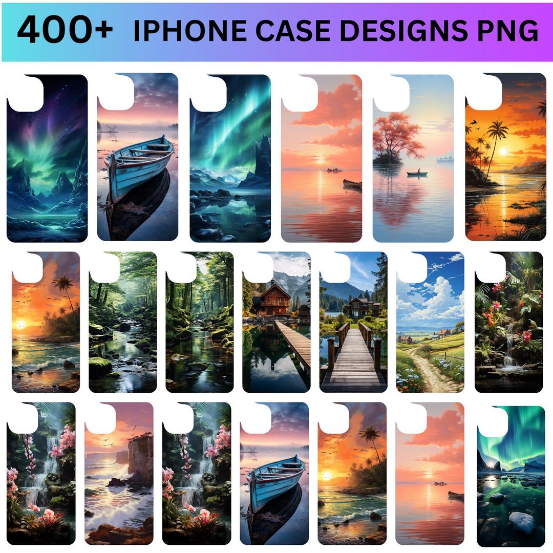 400+ Phone Case Template Designs PNG Bundle, Sublimation Template for ...