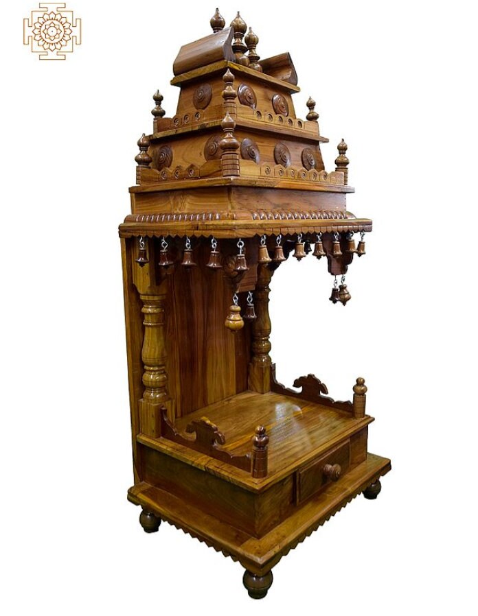 Carving Pooja Mandir Designer Temple Teakwood Home Temple Pooja Mandir ...