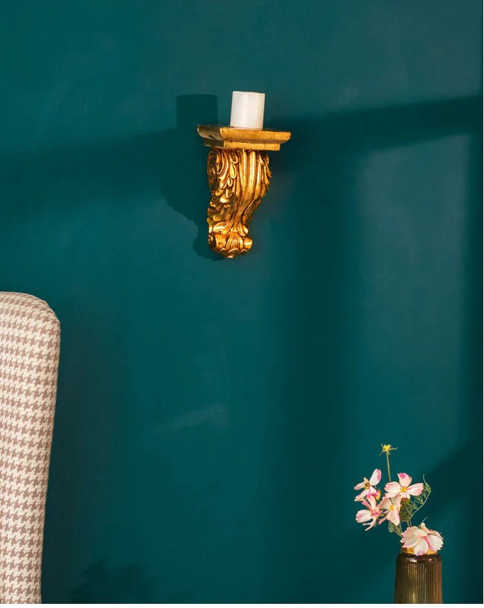 Wooden Wall Bracket Golden Corbel Shelveing Home Entrance Decor Wall ...