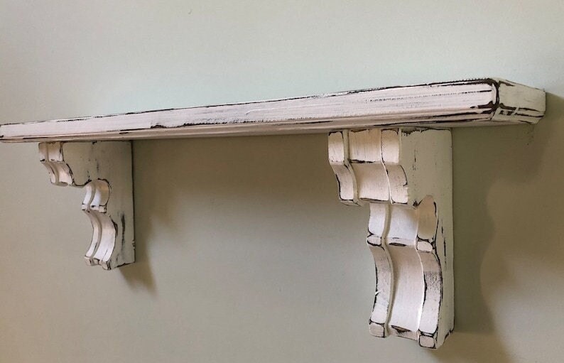 Wall Shelf French Distressed Corbel Shelf / Rustic Shelf With - Etsy