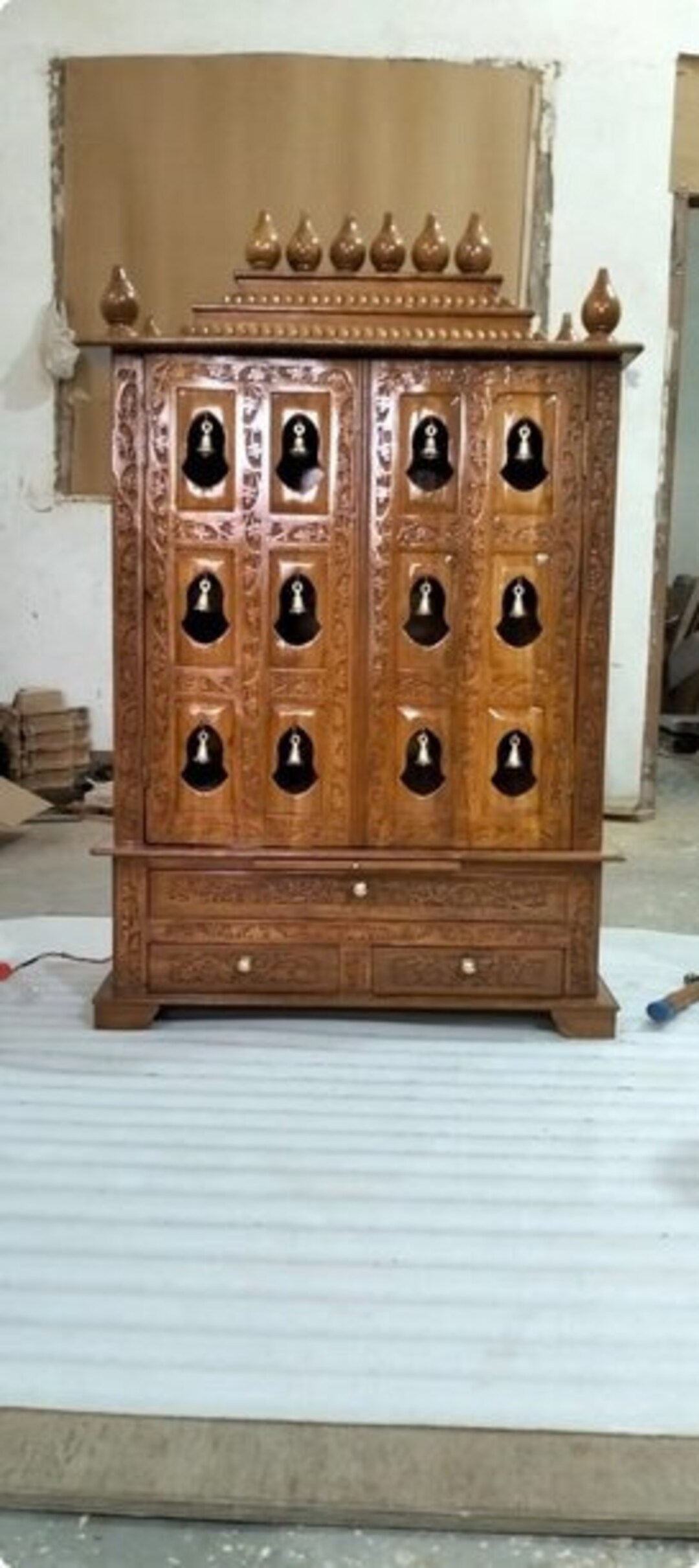 Carving Wooden Mandir Wooden Temple Medium Wooden Temple Carving ...