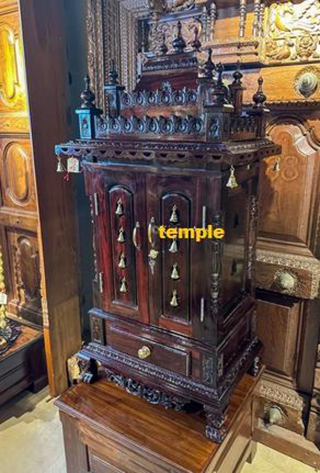 Teak Wood Home Temple,handmade Temple Temple Pooja Ghar,indian Temple ...