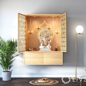 Temple for Home Wooden Home Temple, Hindu Temple Carved Wooden Temple ...