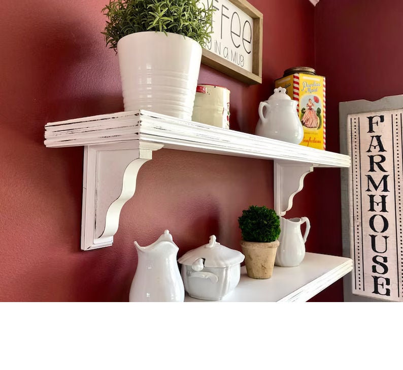 Wooden Corble Wall Shelf Corbel Shelf Floating Shelf Cell / Rustic ...
