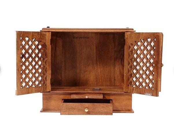 Hindu Home Temple, Pooja Mandir, Carved Temple Pooja Ghar,indian Temple ...