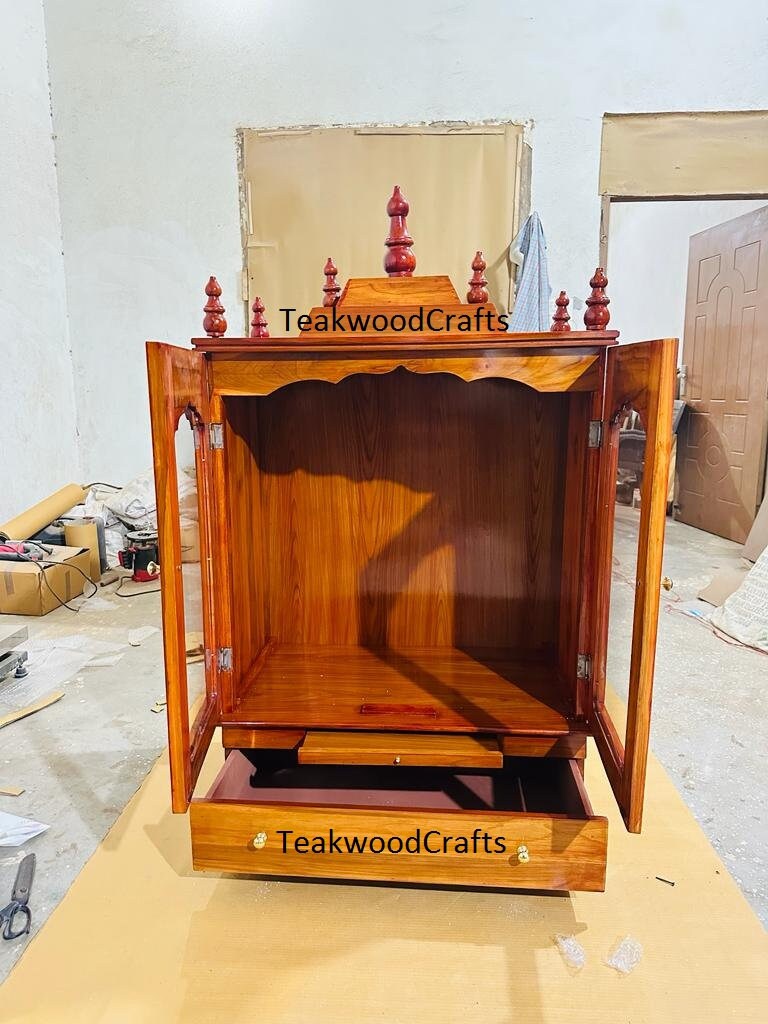 Wooden Decorative Temple 54 H, 32 W, 18 D Large Soild Teak Wood Mandir ...