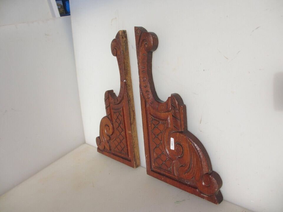 2pcs Wood Bracket Wooden Corbels Wall Decor Wood Bracket Corbel Wooden ...