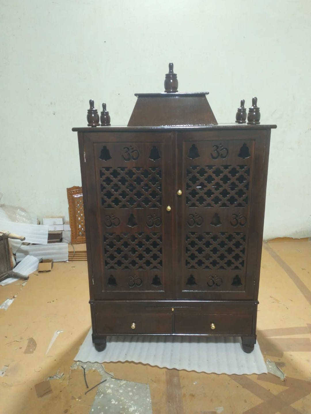 Free DHL Shipping Home Temple Pooja Wooden Home Mandir Temple ...