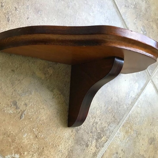 Walnut Wall Sconce Shelf - Etsy