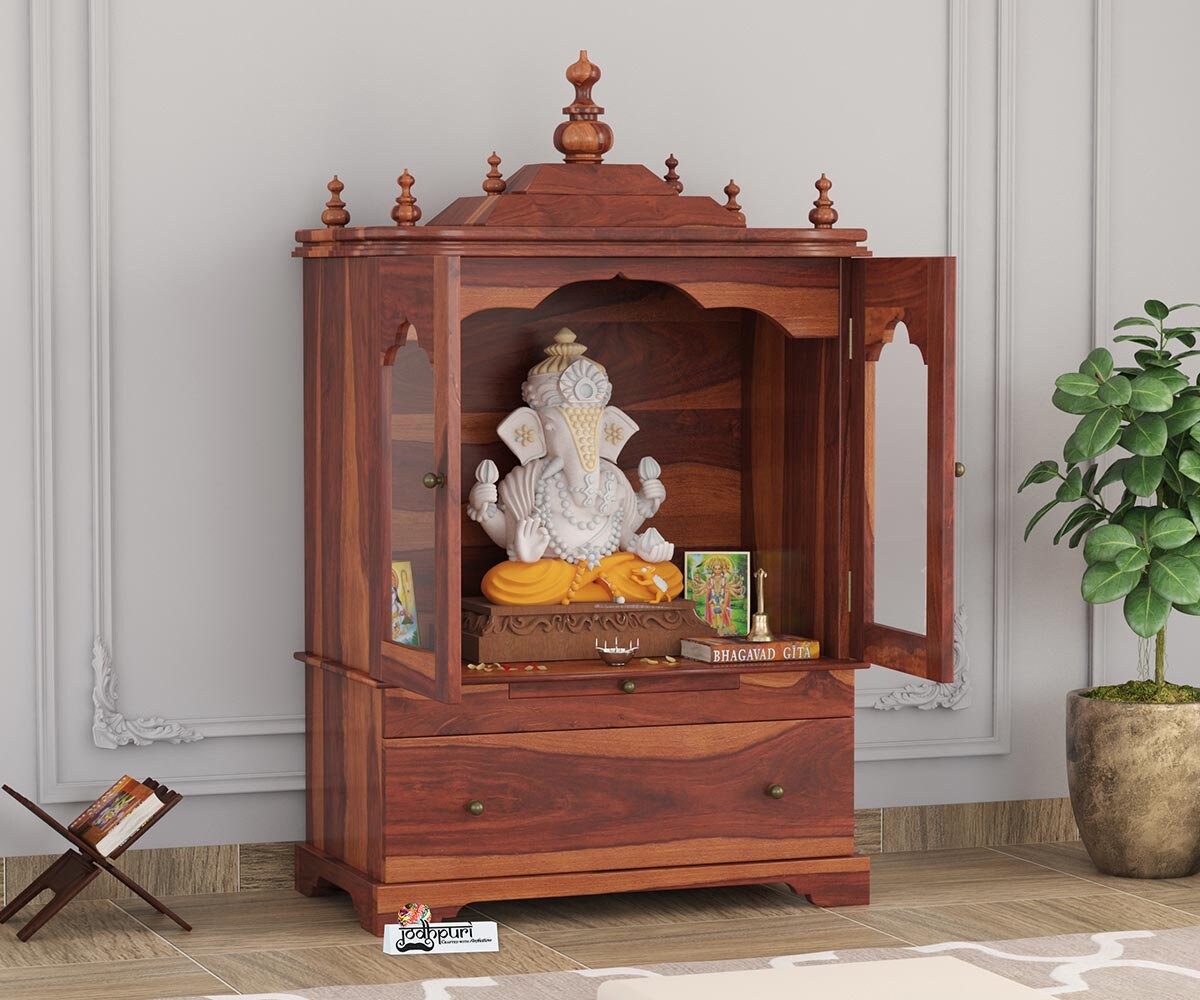 Wood Home Temple pooja Mandir Mandir for Pooja Wooden Temple Wooden ...