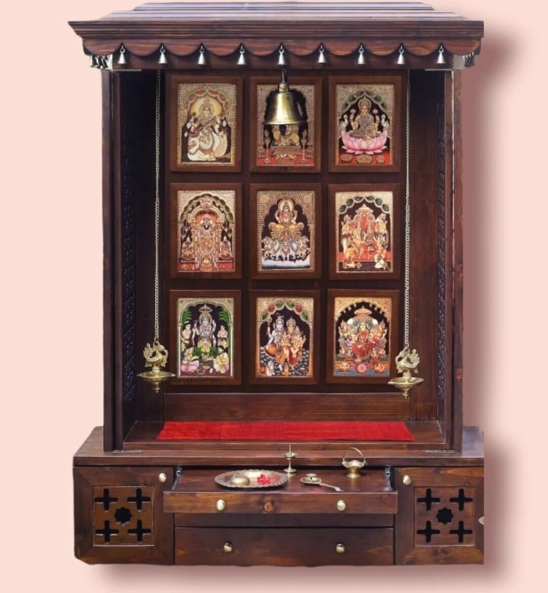 Hindu Mandir/home Temple/wood Temple /home Temples/wood Indian Temple ...