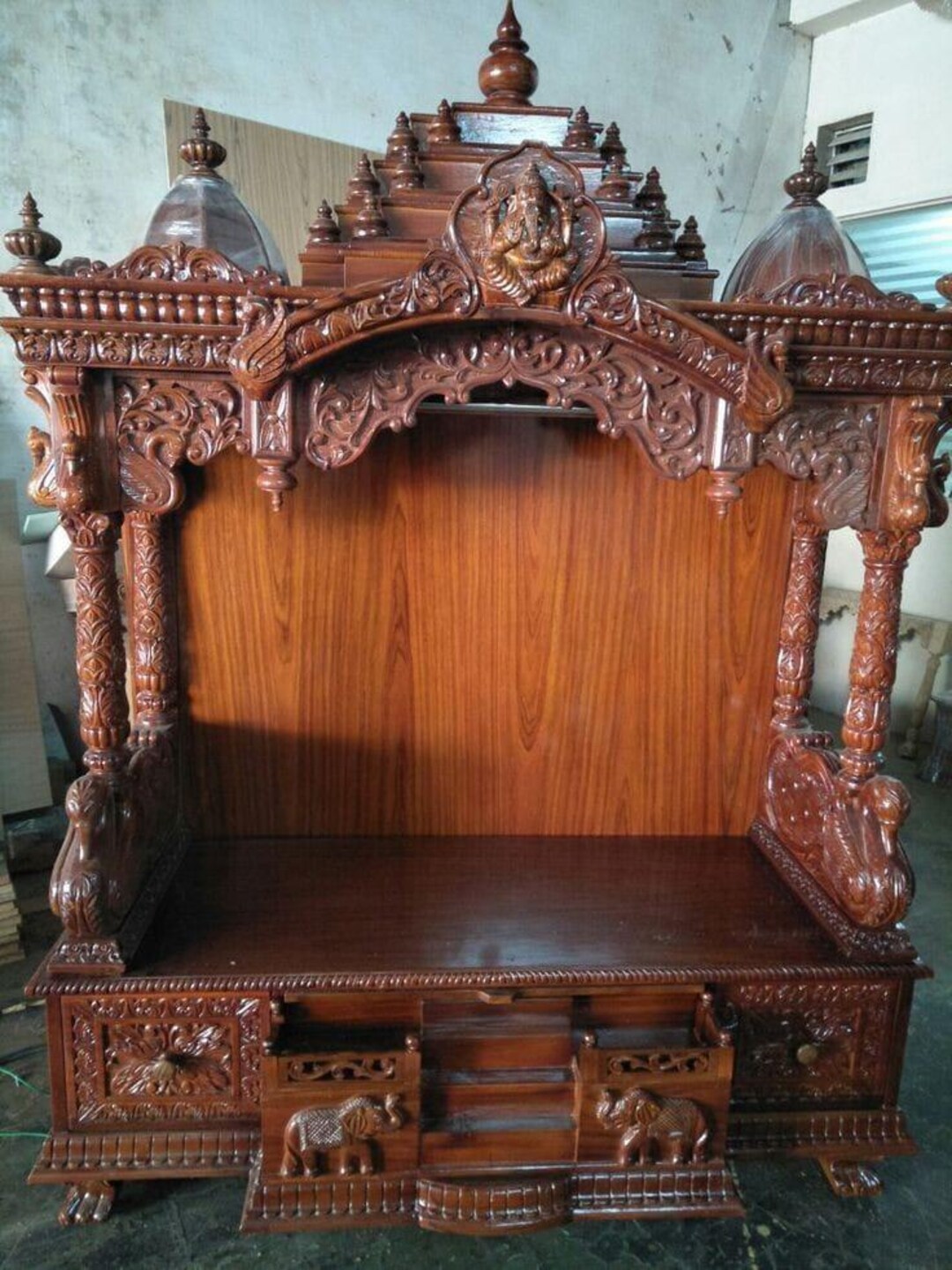 Temple Mandir, Home Temple, Mandir, Home Temples, Carved Wooden Temple ...