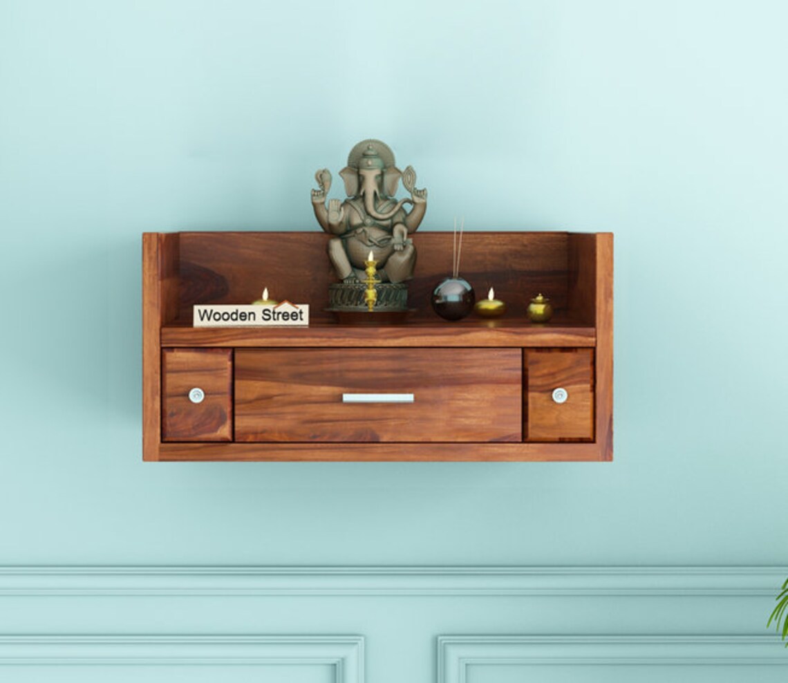 Wooden Temple Teak Wood Mandap Wall Hanging Mandir Carving Home Temple ...