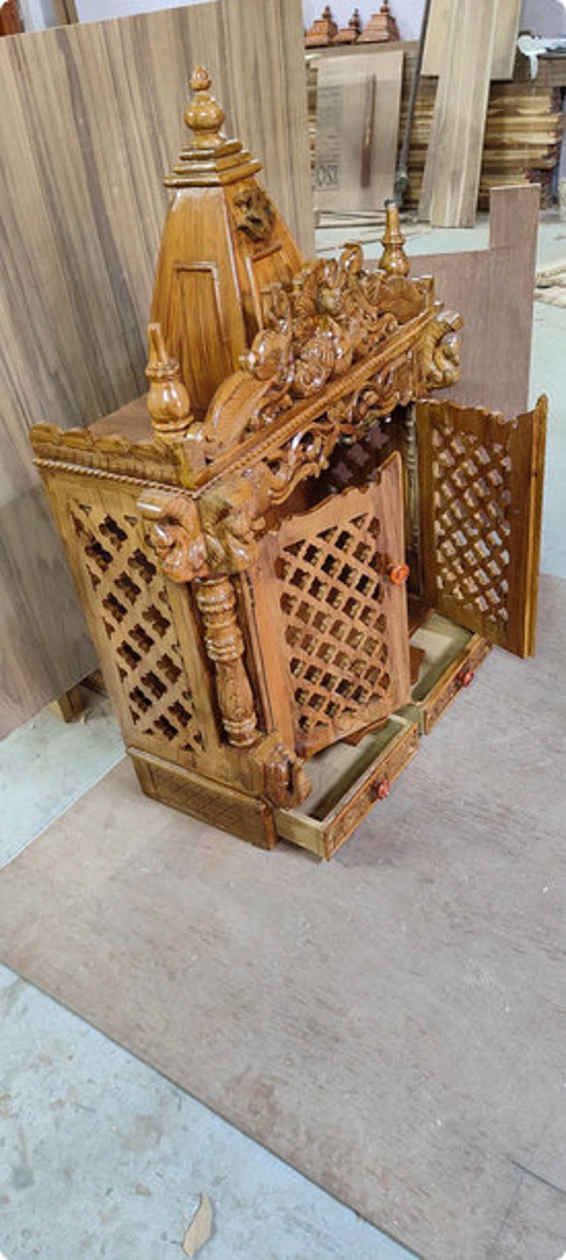 Wooden Temple 2 Drawer 1 Shelf2 Doors home Decor for - Etsy