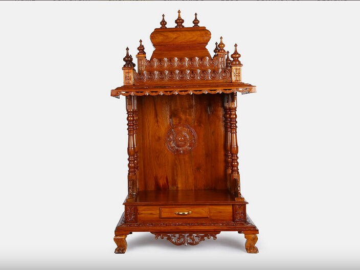 Wooden Temple for Home Pooja Mandir for Home Big Temple Puja Ghar Seven ...