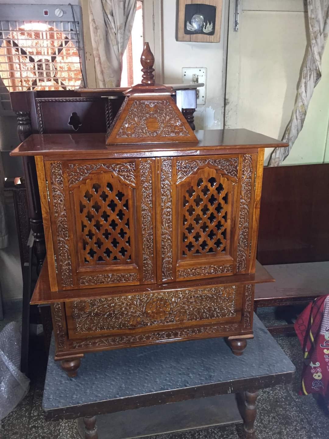 36'' Temple With Gumbad Gopuram Doors Mandap Home Temple Hindu Wood ...