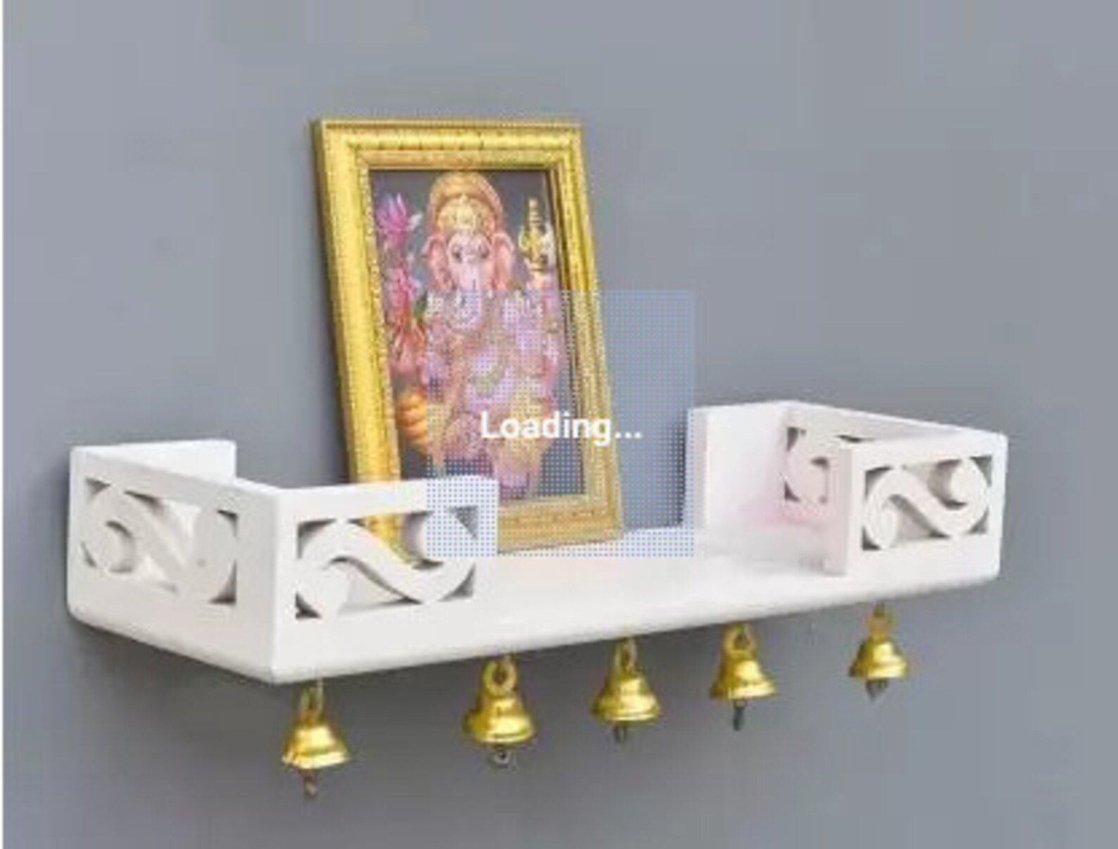 New Home Temple Pooja Shelfs Mandir Wall Decor Shelving Wall Hangings ...