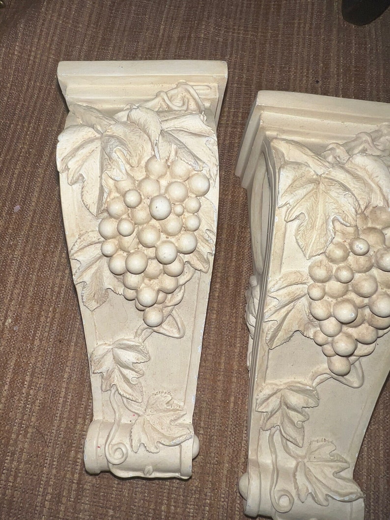 4 Pcs Wall Carved Corbel/wooden Corbels-drapery Curtain Rod Sconces ...