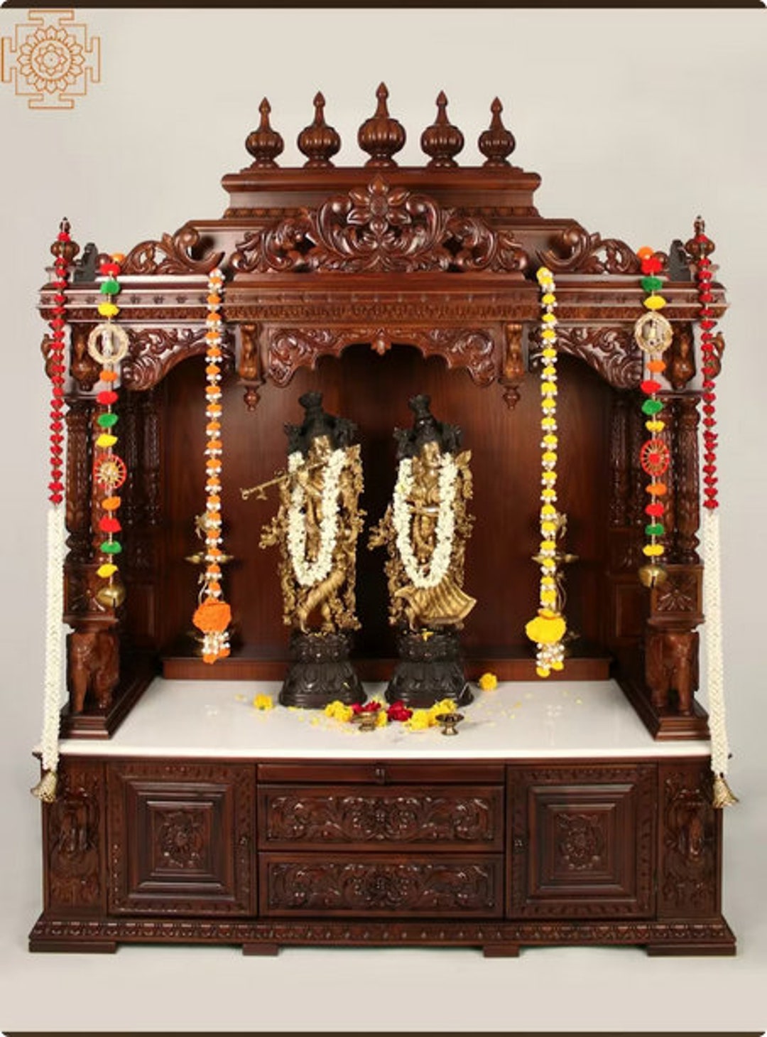 65''x 45'' X 18'' Home Temple/wood Temple/traditional Pooja Ghar/temple ...