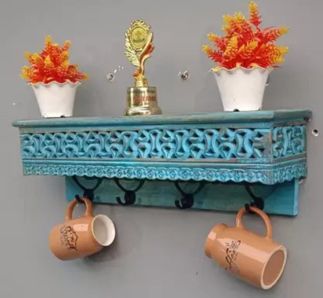 Wall Shelf/home Decor/wall Shelf With Hooks/wall Decor/wall Hangings ...