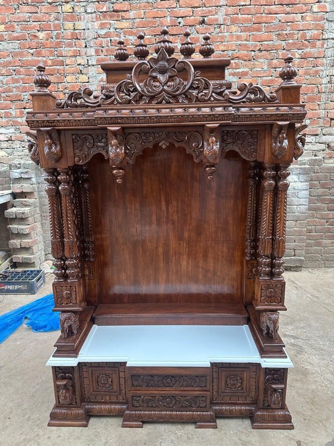 Big Home Temple, Pooja Mandir, Home Temple,carved Temple Pooja Ghar ...