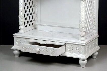 White Home Temple/wood Temple/pooja Mandir/traditional Temple Mandir ...