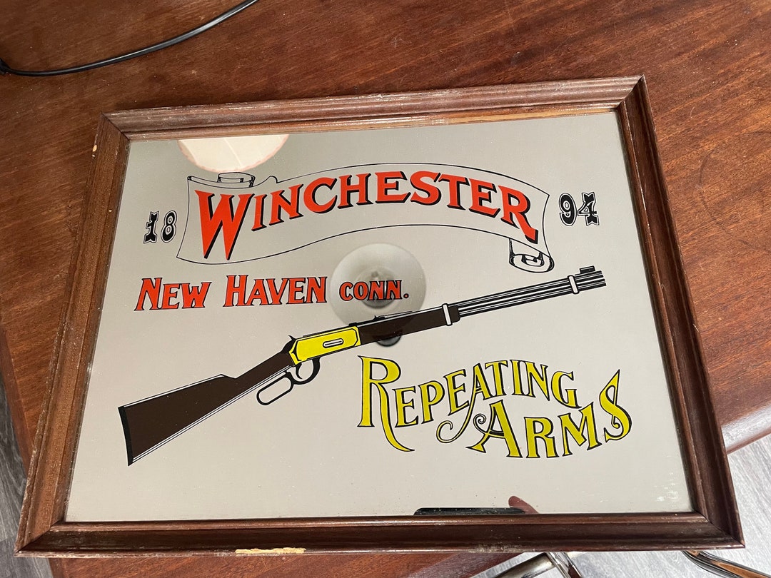 Vintage WINCHESTER Advertising Mirror - Etsy