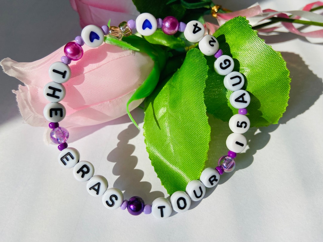 Personalised Taylor Swift Eras Tour Friendship Bracelet Custom Date by ...