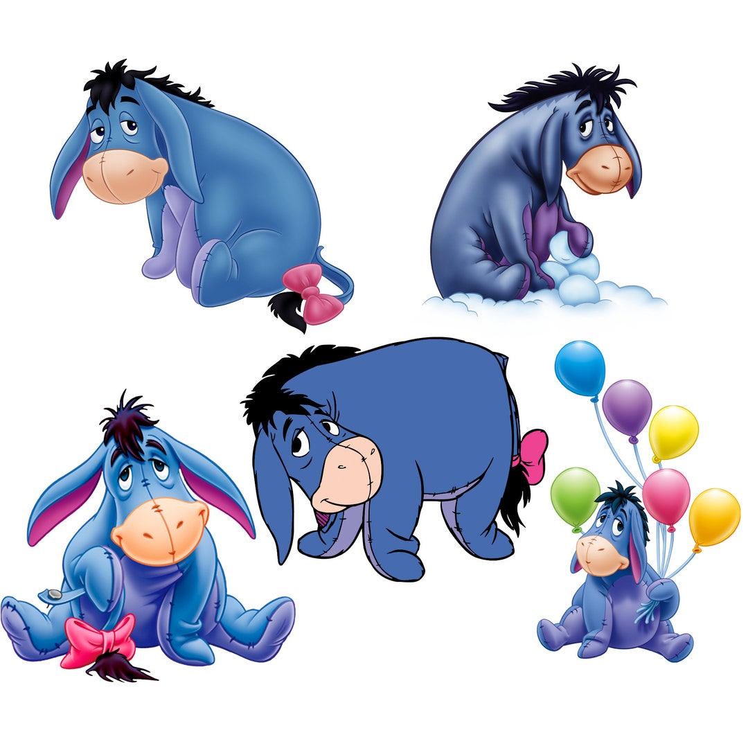 Eeyore Png Bundle, Eeyore Png Clipart Set, Winnie the Pooh Png, Instant ...